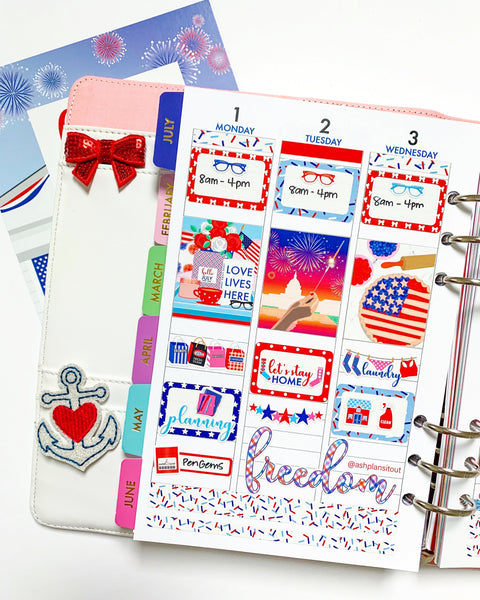 Glam July Planner Kit – Paper & Glam | Planners, Stickers, & Seasonal ...
