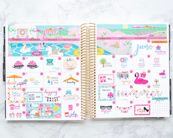Glam June Planner Kit – Paper & Glam | Planners, Stickers, & Seasonal ...