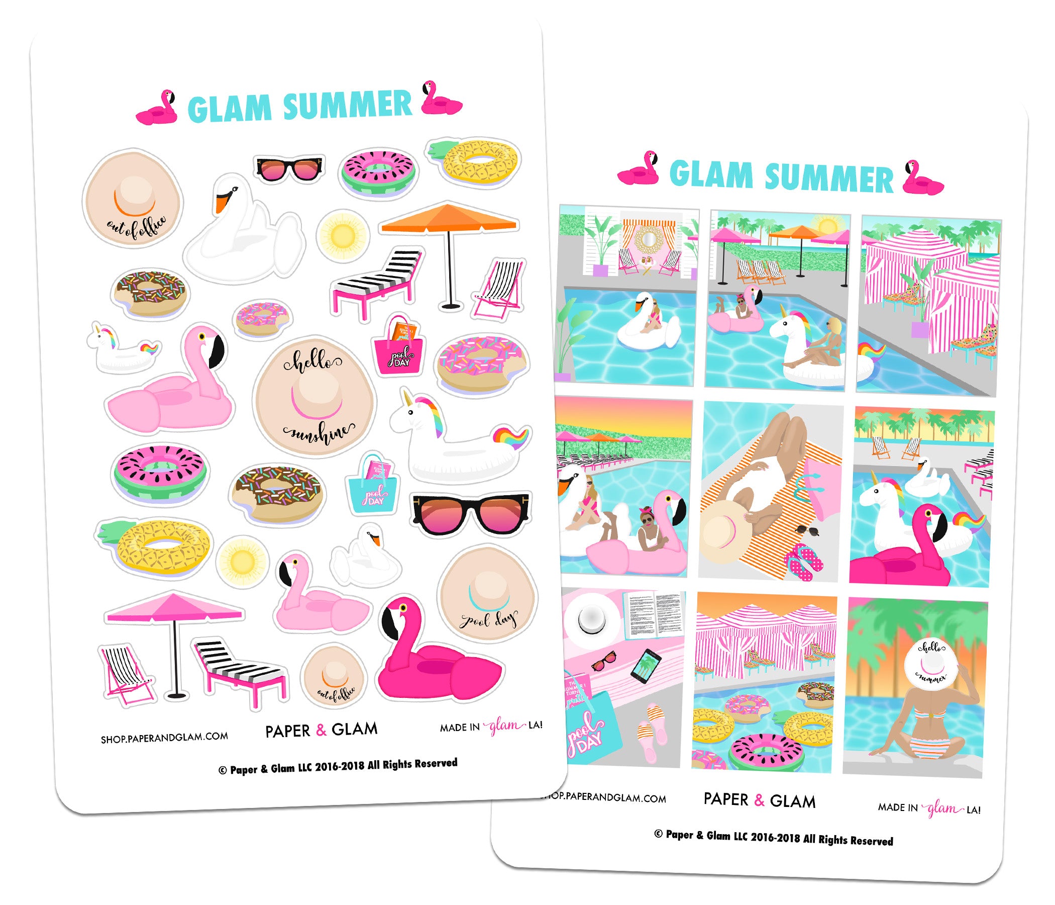 Glam Summer Planner Stickers – Paper & Glam | Planners, Stickers ...
