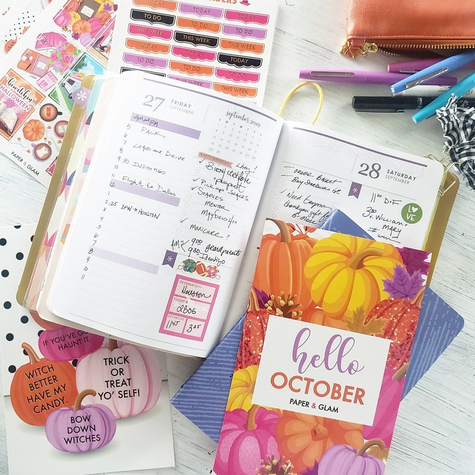 Glam October Planner Kit – Paper & Glam | Planners, Stickers ...